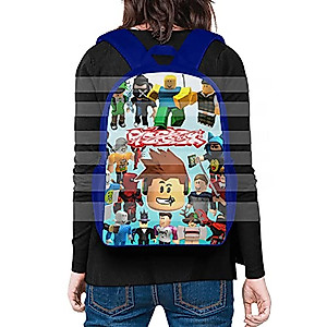 qiroxuil Game Backpack, Video Game Themed Backpack for Boys Girls Teens. Comes With a Pencil Case and Two Keychains.