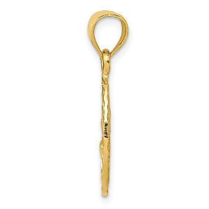 IceCarats 14K Yellow Gold Sea Dolphin Ocean Fish Beach Nautical Palm Tree Necklace Summer Pendant Tropical Charm Only