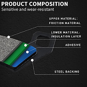 SOLLON Front and Rear Brake Pads for Arctic Cat 250 300 350 366 400 450 500 550 570 650 700 1000 Prowler 400 450 500 570 700 1000 Alterra Mud Pro Prowler Wildcat Trail 2004-2020