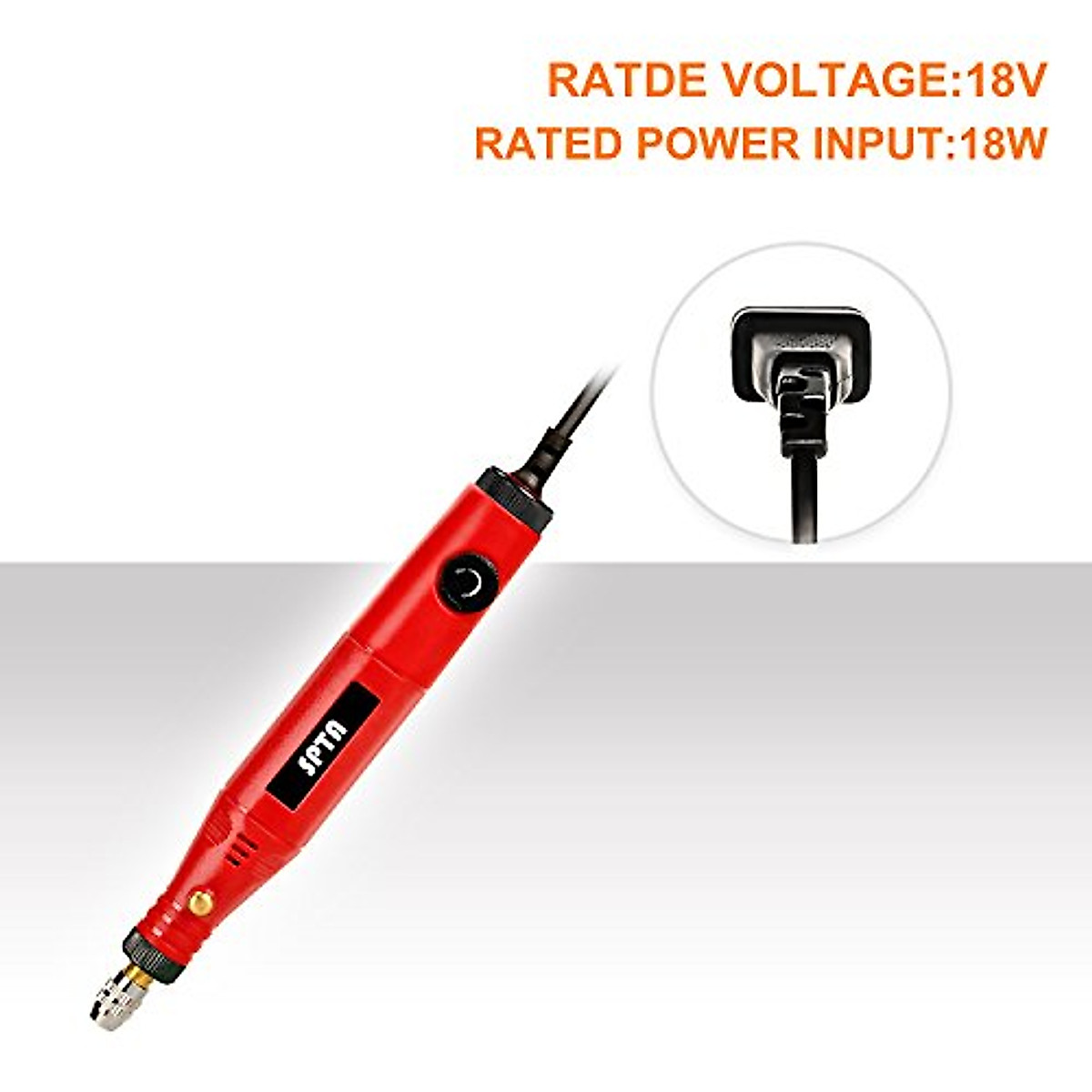 Electric Rotary Tool Kit, SPTA Mini Electric Grinder Set Mini Handle Electric Drill Grinding Engraving Pen Milling Trimming Polishing Drilling Cutting Engraving Tool 33Pcs Kit