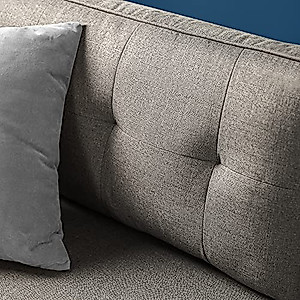 ZINUS Sayan Loveseat with USB Ports, Tool-Free, Easy Assembly, Sand Grey