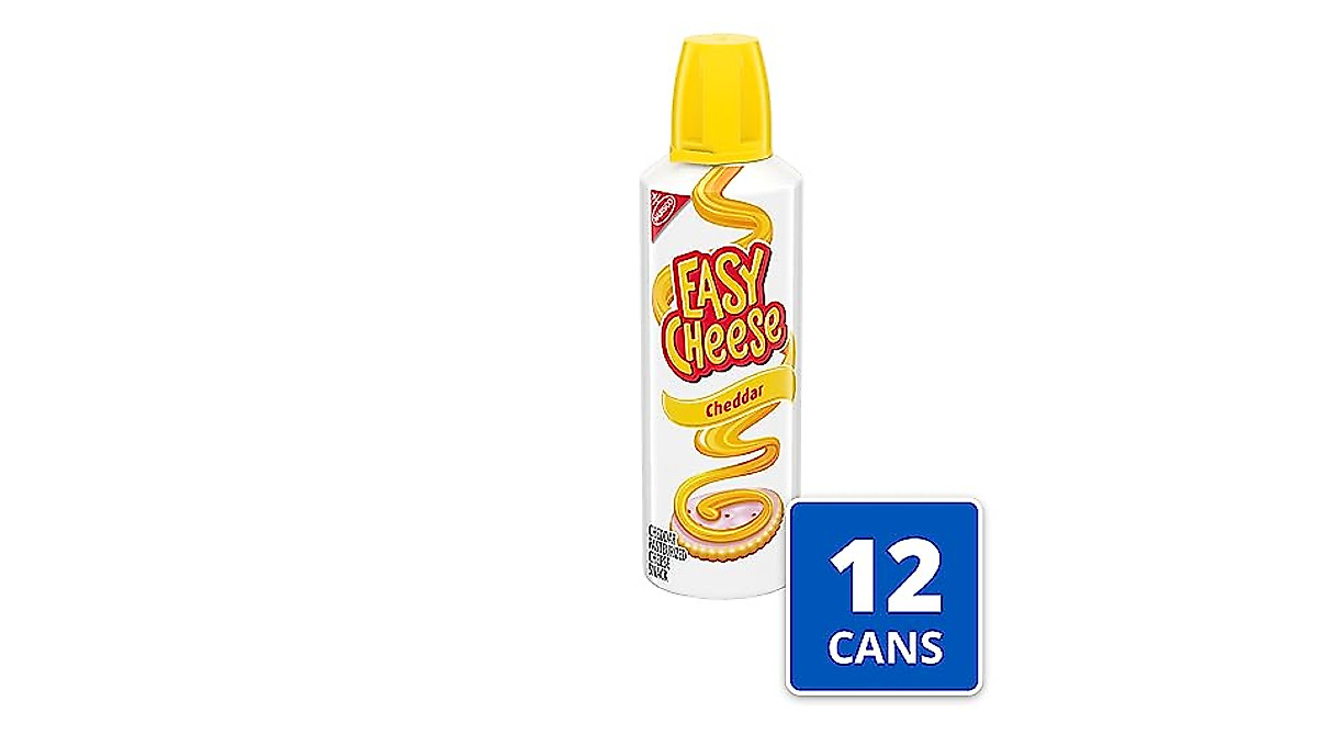 Easy Cheese Cheddar Snack - 12 Cans of Delicious Fun