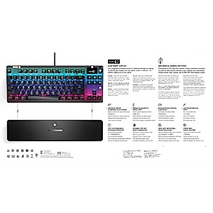 SteelSeries Apex 7 TKL - Mechanical Gaming Keyboard - OLED Display - Brown Switches - American (QWERTY) Layout