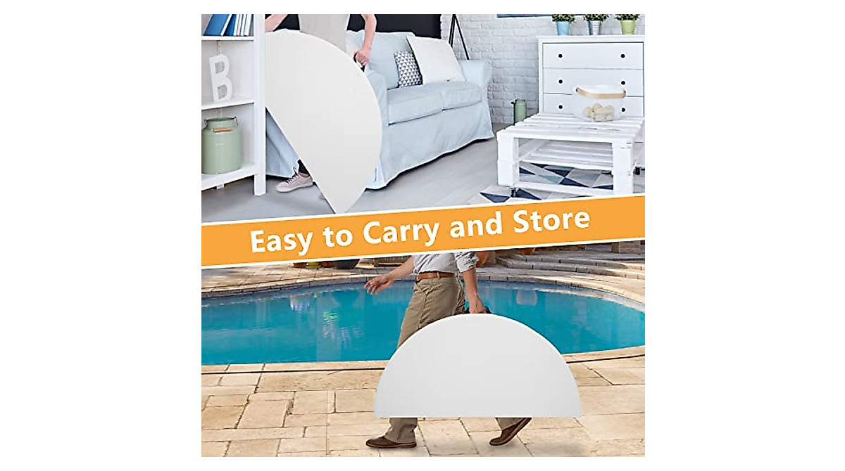 VINGLI 48" Round Bi-Folding Table: Portable & Durable for Events