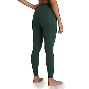 Colorfulkoala Women's High Waisted Tummy Control Workout Leggings Full Length Ultra Soft Yoga Pants 28" (M, Forest Green)
