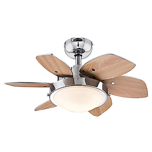 Westinghouse Lighting 7236600 Quince Indoor Ceiling Fan with Light, 24 Inch, Chrome