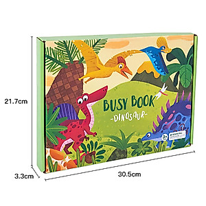 ZRCCOX Montessori Busy Book for Toddlers Ages 3 and Up, Pre K Preschool Learning Activities Book, Autism Sensory, Kindergarten Educational Toys for 3 Year Old, Toddler Busy Board for 1-3 Years Old