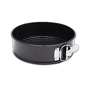 HIWARE 9 Inch Non-stick Cheesecake Pan Springform Pan with Removable Bottom / Leakproof Cake Pan with 50 Pcs Parchment Paper - Black