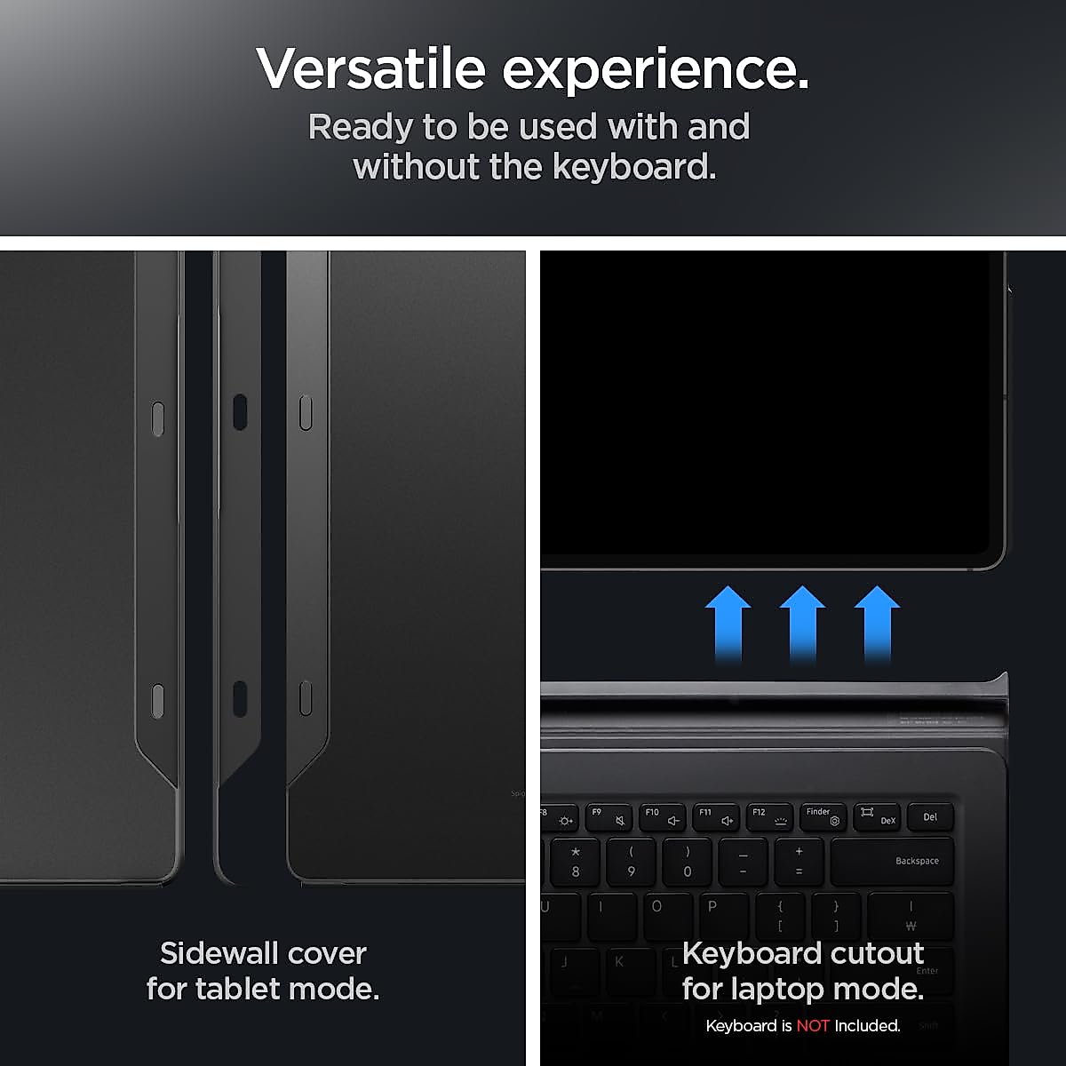 Spigen Thin Fit Pro Designed for 14.6 inch Galaxy Tab S10 Ultra Case (2024), Galaxy Tab S9 Ultra Case (2023), Galaxy Tab S8 Ultra Case (2022) Kickstand & S Pen Holder Compatible with Keyboard - Black