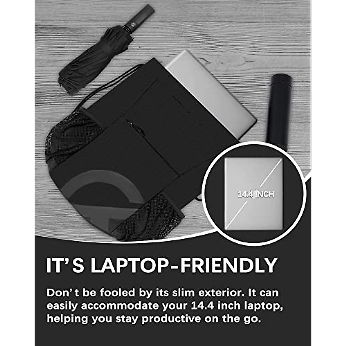 TRAILKICKER Drawstring Backpack Bag Basketball Football Volleyball Mesh Gym Sports String Drawstring Bag Waterproof for Men &Women with Smooth Zipper and Two Mesh Water Bottle Holder (Black)