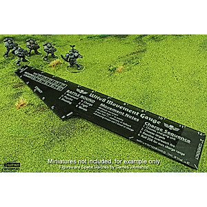 LITKO Movement & Shooting Gauge | Compatible with Warhammer 8th Edition | Turn Sequence | Shooting | Charge | Wound (Translucent Grey)