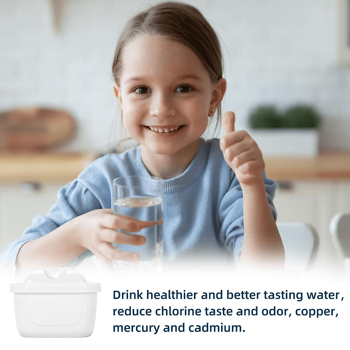 APPLIANCEMATES Water Filters Replacement for Mavea filters 3 pack,Compatible With Brita Maxtra Filter and LEVOIT Pitcher