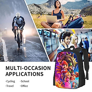 Super Cute Bros Backpacks Set 3d Casual Light Weight Backpack Bookbag 3 Pice With Lunch Box Lunch Bag And Pencil Case Pencil Bag For Girls Boys Teens