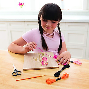 Fun Express DIY Flamingo String Art Kit (Includes Wood Base, Hardware and String) DIY Crafts for Kids and Adults