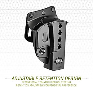 Fobus GL2E2BH Concealed Carry OWB Belt Holster for Glock 17, 19, 19X, 22 (Gen 1-4), 23 (Gen 1-4), 31, 34, 35, 44, 45, Right Handed