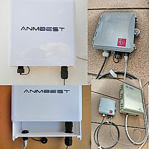 Anmbest 5PCS Panel Mounting RJ45 Waterproof Cat5/5e/6 8P8C Connector Ethernet LAN Cable Connector Double Head Coupler Adapter Female to Female with Waterproof/Dust Cap