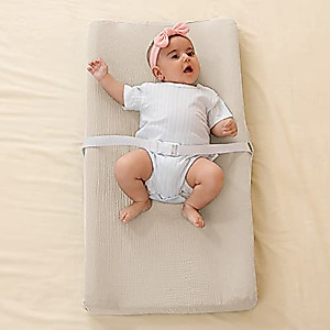 Muslin Changing Pad Cover for Baby Boys Girls, Ultra Soft Breathable Diaper Changing Table Pad Cover, Neutral Fitted Changing Pad Sheets