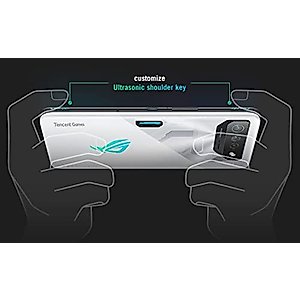 ASUS ROG Phone 7 5G Dual 256GB 8GB RAM Factory Unlocked (GSM Only | No CDMA - not Compatible with Verizon/Sprint) Tencent Version - White