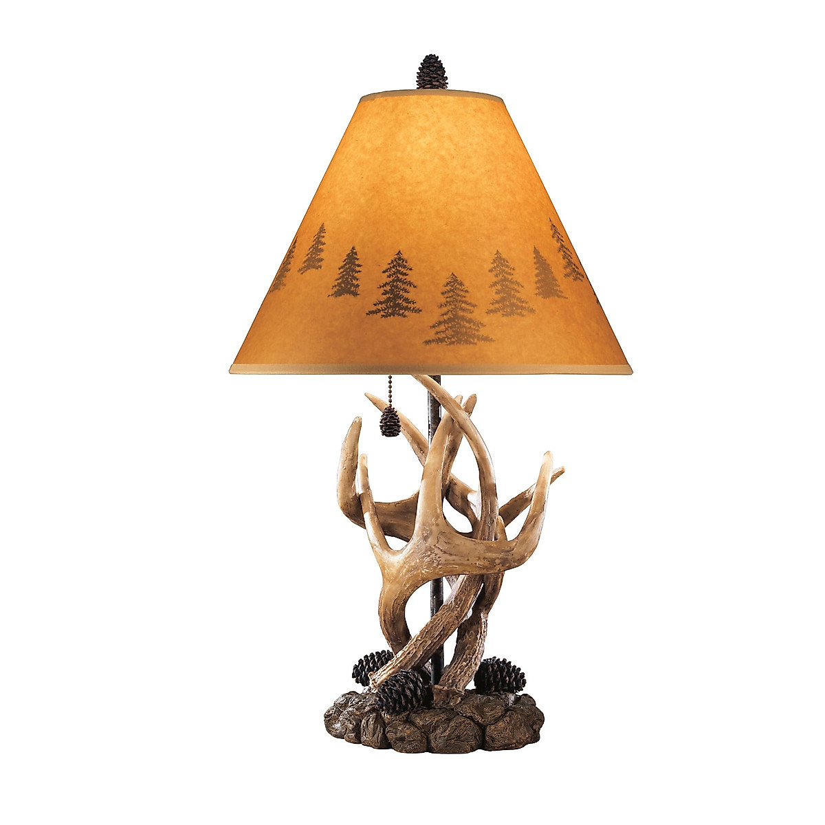 Signature Design by Ashley Derek Rustic Cabin Antler Lamp Set, 2 Count, Brown