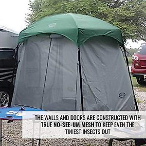 PahaQue 5x7 Pop Up Trailer Tent, Mini Side Mount Camper Screen Room with Awnings, Compatible with TAG Teardrop Trailers