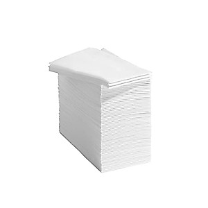 50 Linen Feel Disposable Bathroom Napkins - White | Disposable Guest Towels | Wedding Napkins | Paper Napkins | Disposable Paper Hand Towels for Guest Bathroom, Parties, Weddings, Dinners Or Events