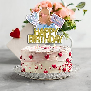 Qupzsen 25pcs Music Cake Decorations, Singer Cake Topper, Concert Cake Topper Birthday Cake Toppers with 1pcs Cake Topper and 24pcs Cupcake Toppers for Singer Birthday Party Supplies