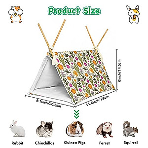 Bearded Dragon Tent Hide, Reptile Hide Bed for Leopard Gecko, Dragon Bed/Den (cactu2) (cute1)