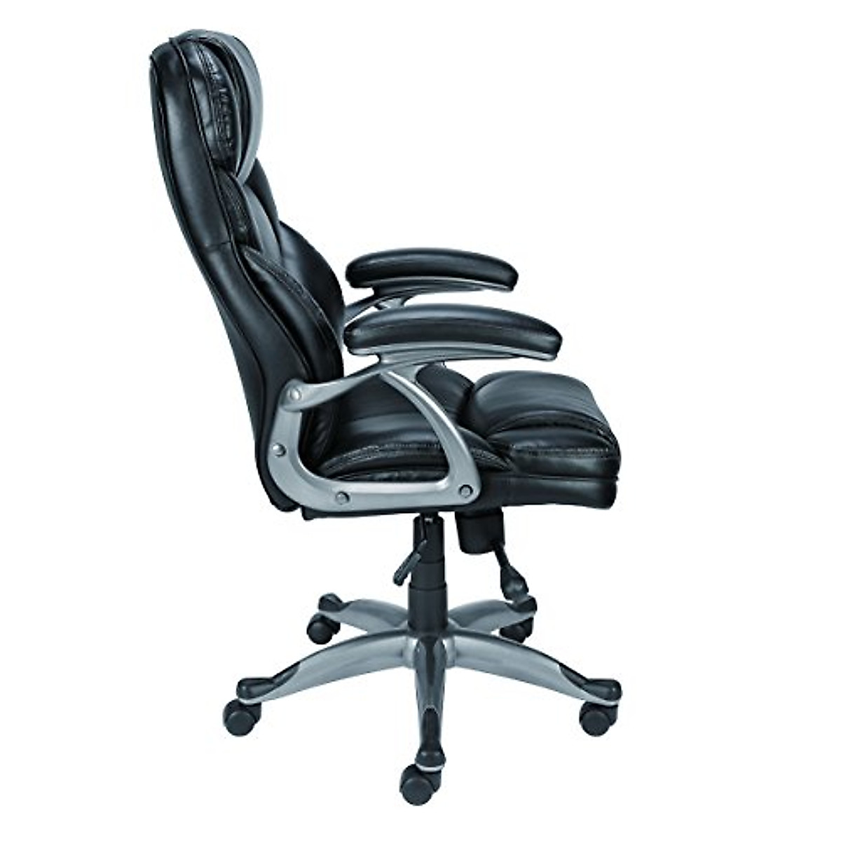 STAPLES 923523 Osgood Bonded Leather High-Back Manager's Chair Black