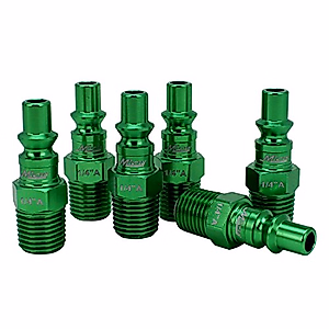 Milton ColorFit Coupler & Plug Kit (14 Piece), A-Style 1/4 NPT Green, S-314AKIT