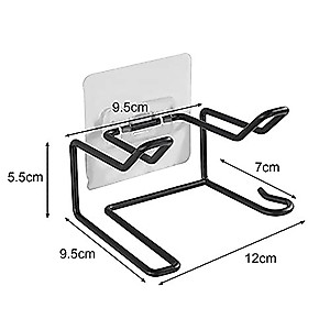 Hair Dryer Holder,Storage Shelf,Wall-mounted Stainless Steel Hair Dryer Straightener Rack Compatible with Most Hair Dryers