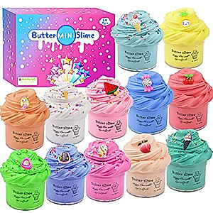 12 Pack Butter Slime Kits,Scented Slime for Kids Party Favor Gift,Stress Slime Toy for Girls and Boys,Soft and Stretchy