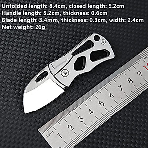 SZHOWORLD Everyday Carry Pocket Knife, Mini EDC Knife with D2 Steel Blade, Small Folding Knife, Sharp and Durable