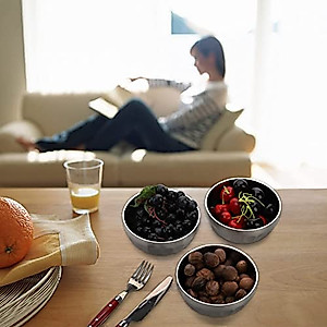 Okllen 6 Pack 18/8 Stainless Steel Bowl Set, 15 Oz Non-slip Snack Bowls Double-walled Insulated Soup Bowl, Dinner Serving Bowls Dessert Bowls for Ice Cream, Cereal, Rice