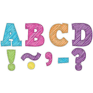Teacher Created Resources Scribble Bold Block 3" Magnetic Letters, 77292