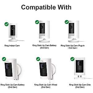 Wall Mount for Ring Indoor Cam & Ring Stick Up Cam, 360 Degree Adjustable Mount Bracket for Ring Camera Outdoor Indoor Security Camera System(3 Pack)