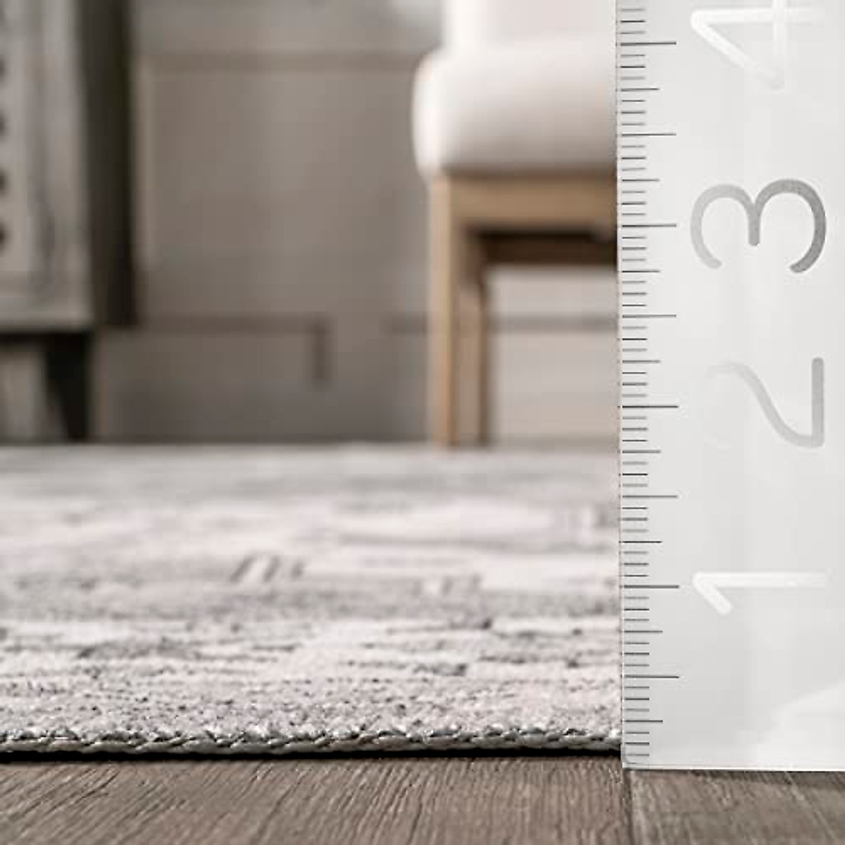 nuLOOM Medallion Bordered Machine Washable Area 8' x 10'