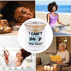 Funny Housewarming Gifts New Home - I Can't Wait To P*op In Your New Toilet Candles- Home Warming Gifts New Home Candle, New Apartment, New Homeowner Gifts, House Warming Gifts(Lavender Vanilla, 10oz)