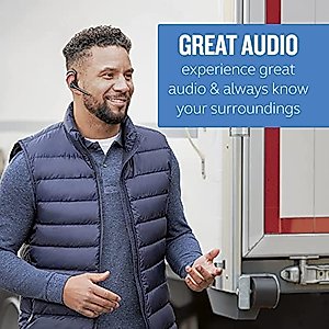BlueParrott M300-XT Noise Cancelling Hands-Free Mono Bluetooth Headset for Mobile Phones with up to 14 Hours of Talk Time for On-The-Go Mobile Professionals & Drivers (Renewed)