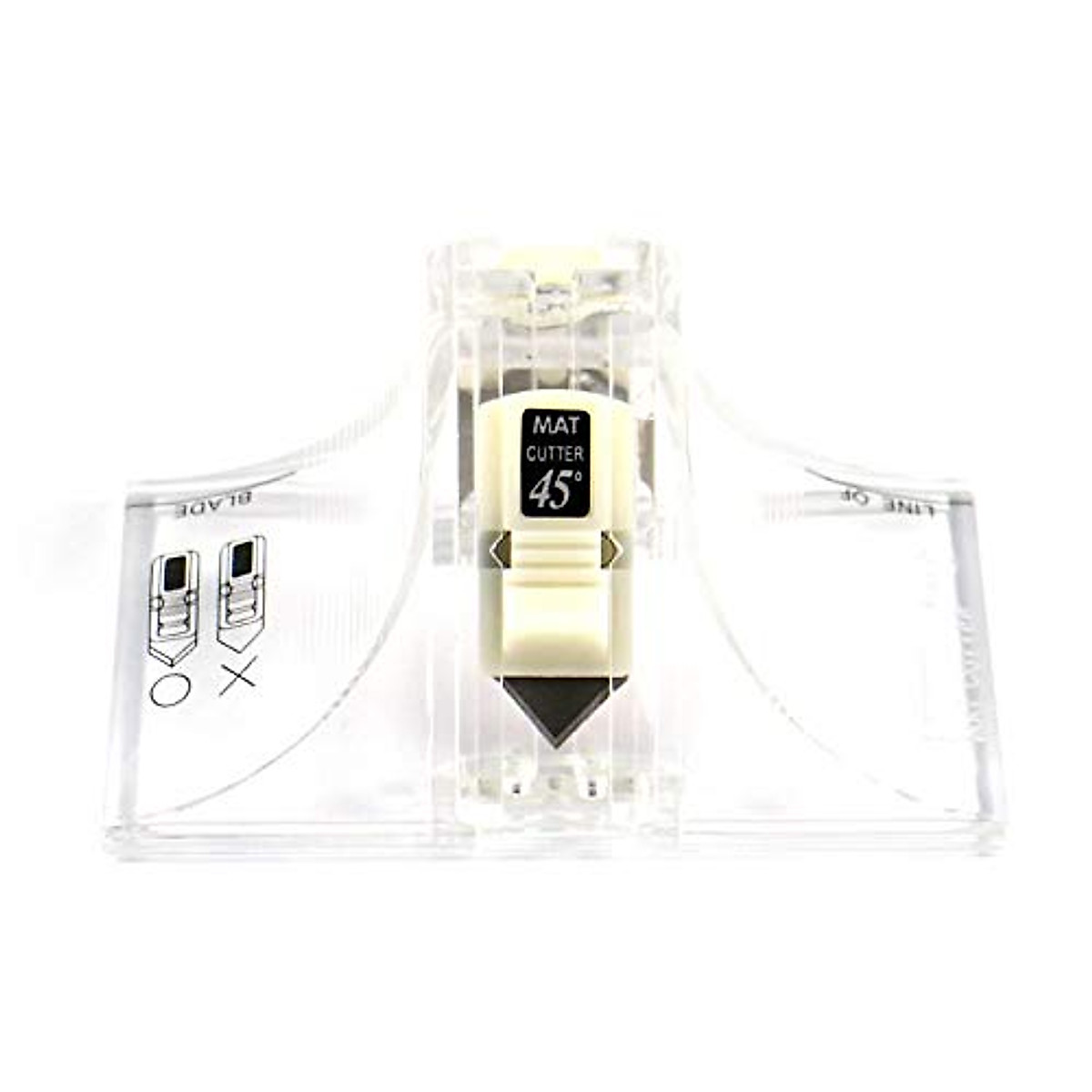 Cutter 45 & 90 Degree Bevel Mat Board Cutter, with 2pcs Free Replacement Blade (White)