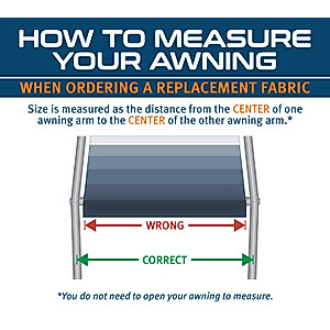 ShadePro - RV Awning Fabric Replacement - Premium Grade Weatherproof Vinyl - Universal Outdoor Canopy for Camper, Trailer, and Motorhome Awnings - Solid Black - 15' (Fabric 14'2")