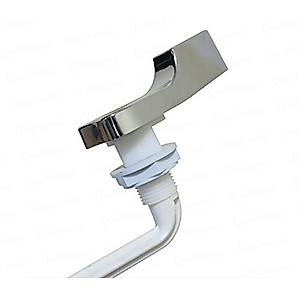 Universal Plastic Toilet Tank Flush Lever, Chrome Finish Handle, Fits Most Toilets
