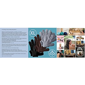 Temple Spring Exfoliating Glove, Carbonized Rayon Bamboo Exfoliating Body Scrubber, Loofah Washcloth, Exfoliate Loofa Shower Scrubber, Body Exfoliator Scrub, Shower Loofah Bath Sponge - Grey