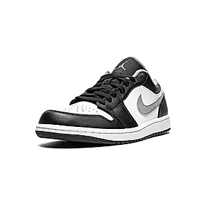 Nike Men's Air Jordan 1 Low Black/Particle Grey, Black/Particle Grey/White, 12