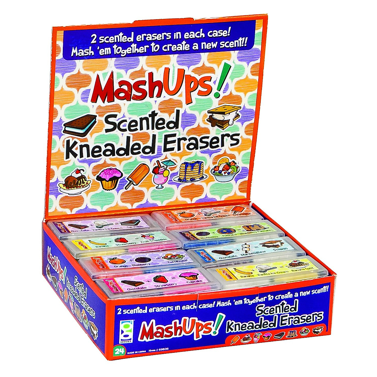 Raymond Geddes 69836 Mash Ups Scented Erasers For Kids (Pack of 24)
