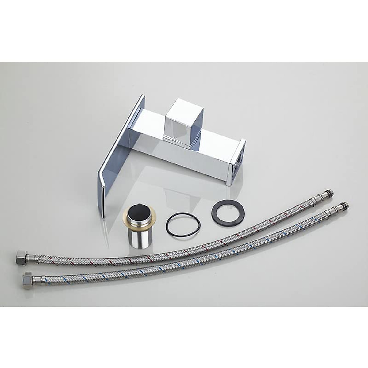 KECTIAKL Bathroom Sink Faucet Single Handle Single Hole Countertop Waterfall Faucet Bathroom Lavatory Faucet Mixer Tap