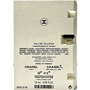 CHANEL No 5 L'EAU EDT Spray Perfume Samples 0.05oz / 1.5ml EACH