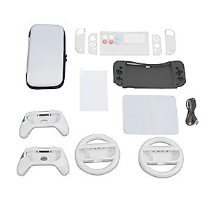 Game Accessories Kit Controller Protector Screen Pack Waterproof Tempered Film Thumb Grip Cover 4 Game Console Holder