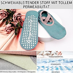 Minmex Yoga Socks for Women-1 Pairs Thin Non Slip Grip Socks with Straps for Pilates,Ballet, Dance, Barefoot Workout Blue