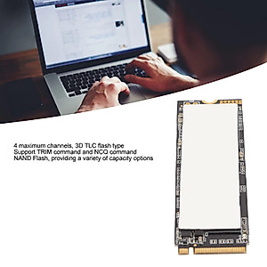 M.2 K300 SSD, M.2 M Key Interface Various Capacities PCB Material Plug and Play Computer SSD for Laptop for Desktop PC 512GB