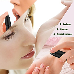 IRON BILL 2 PCS/8ml Portable Mini Perfume Atomizer bottles, Empty Refillable Spray Bottle with 3 Types of Refill Tools, Pocket Travel Perfume Sample Bottles(Matte Black&Silver)